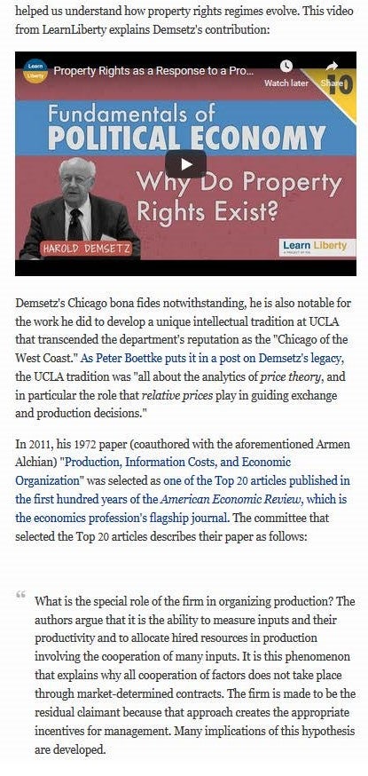 Prominent economist, Harold Demsetz (Econ 1953) remembered | Department ...